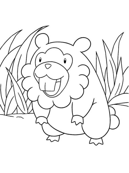 Pokemon Bidoof coloring pages - Free Printable