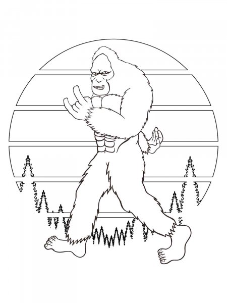 Bigfoot coloring pages
