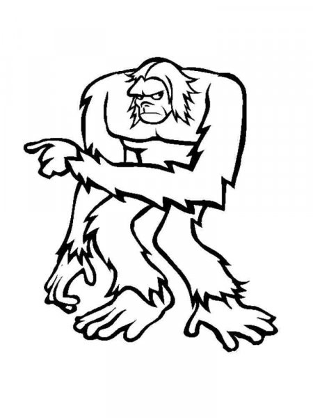 Bigfoot coloring pages