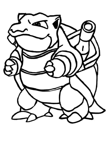 Pokemon Blastoise coloring pages - Free Printable