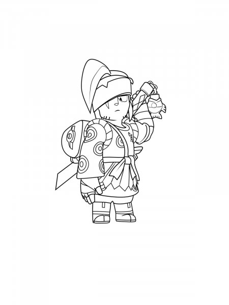 Kenji Brawl Stars coloring pages