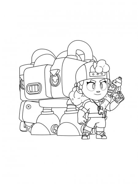 Meg Brawl Stars coloring pages