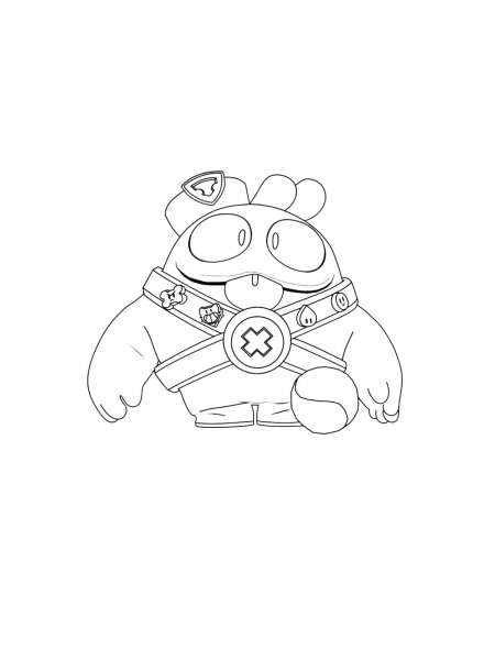 Squeak Brawl Stars coloring pages