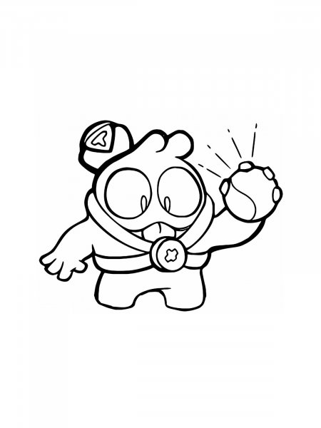 Squeak Brawl Stars coloring pages