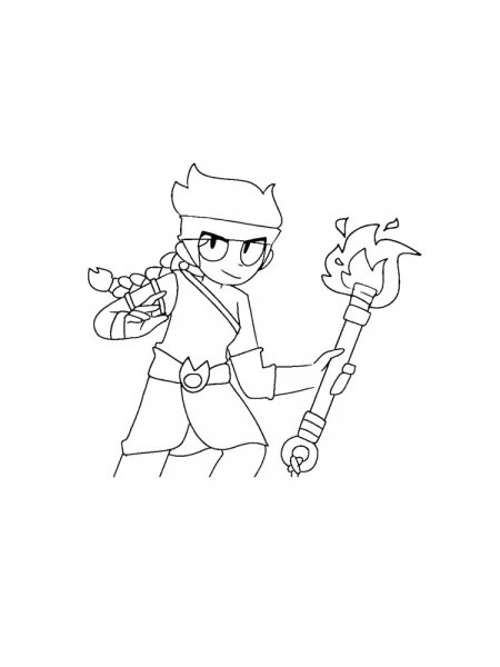 Amber Brawl Stars coloring pages