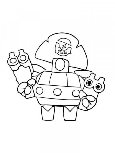 Darryl Brawl Stars coloring pages