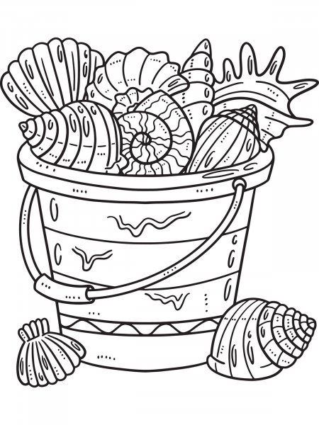 Bucket coloring pages