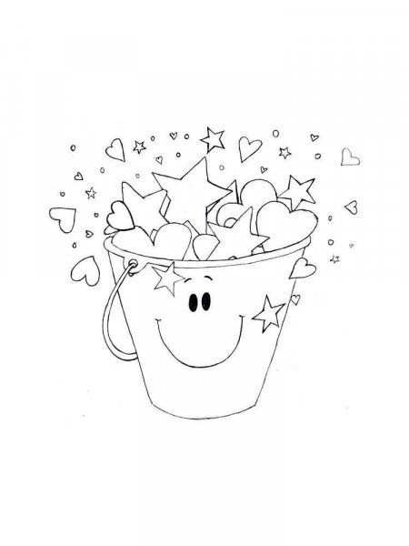 Bucket coloring pages