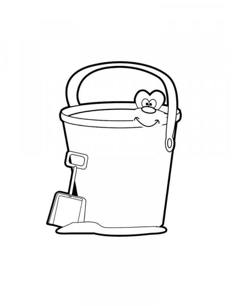 Bucket coloring pages
