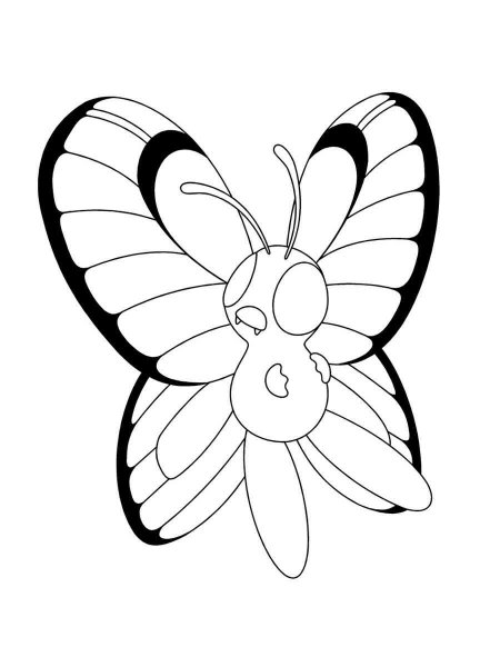 Pokemon Butterfree coloring pages - Free Printable