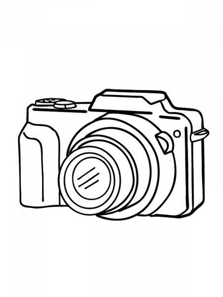 Camera coloring pages