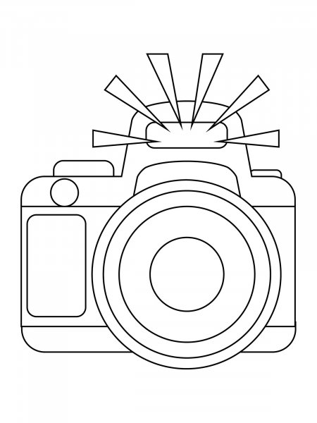 Camera coloring pages