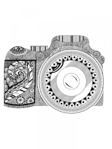 Camera coloring pages