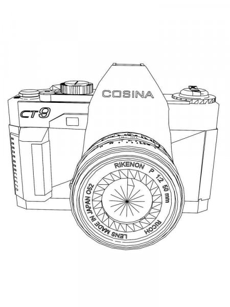 Camera coloring pages