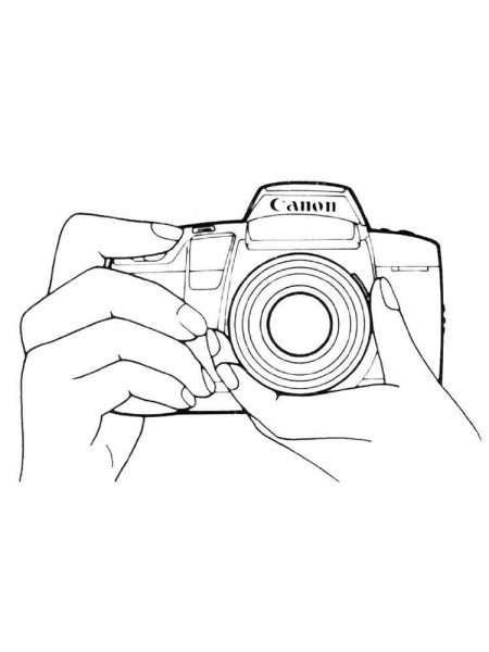 Camera coloring pages