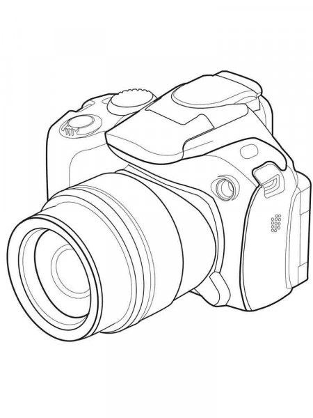 Camera coloring pages