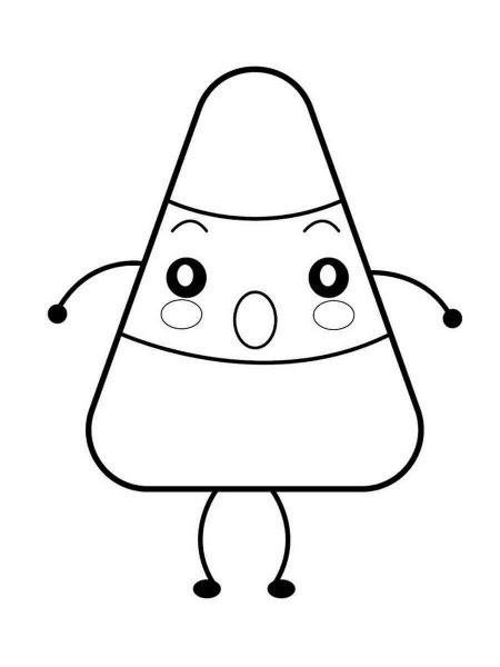 Candy Corn coloring page - Free printable
