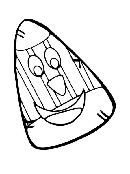 Candy Corn coloring page - Free printable