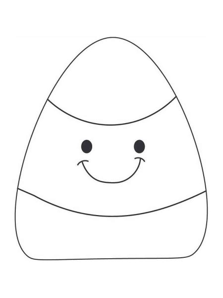 Candy Corn coloring page - Free printable