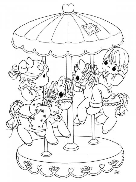 Carousel coloring pages