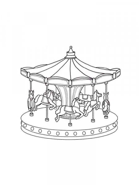 Carousel coloring pages