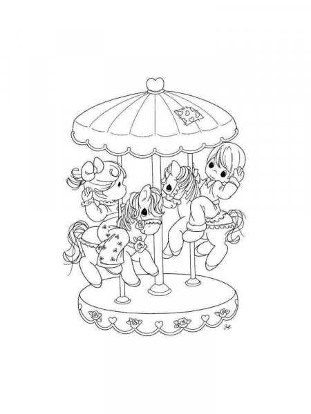 Carousel coloring pages