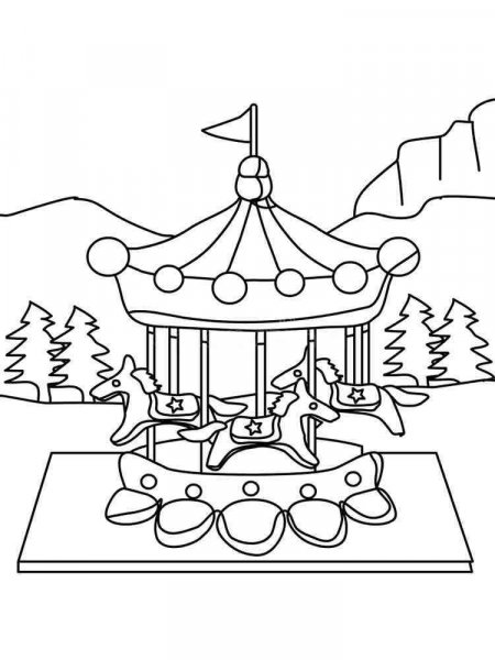 Carousel coloring pages