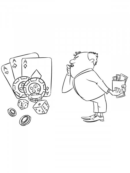Casino coloring pages