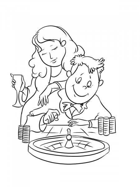 Casino coloring pages