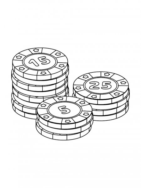 Casino coloring pages