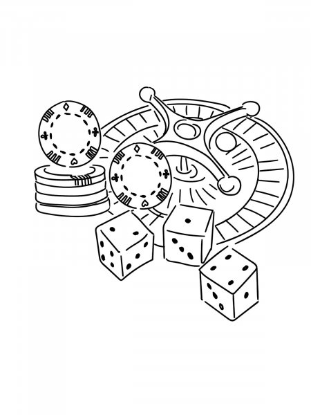 Casino coloring pages