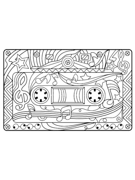 Cassette Tape coloring pages