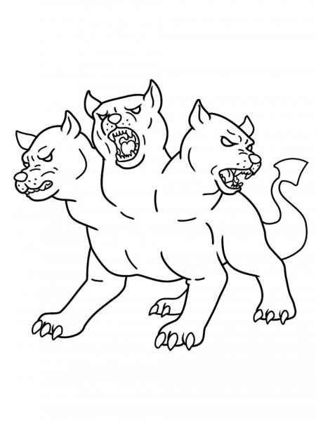 Cerberus coloring pages