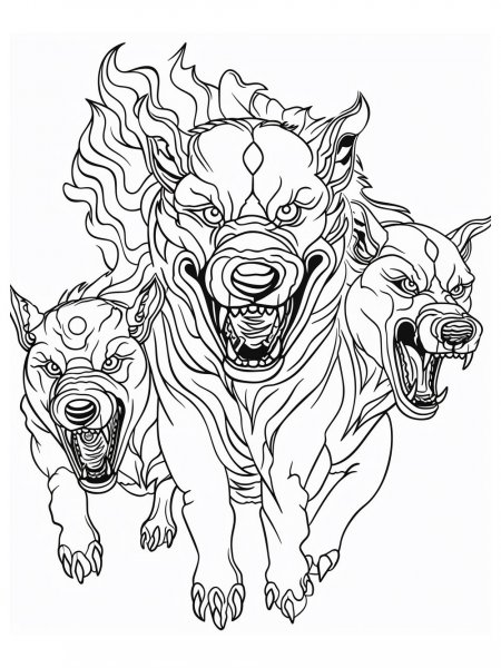 Cerberus coloring pages