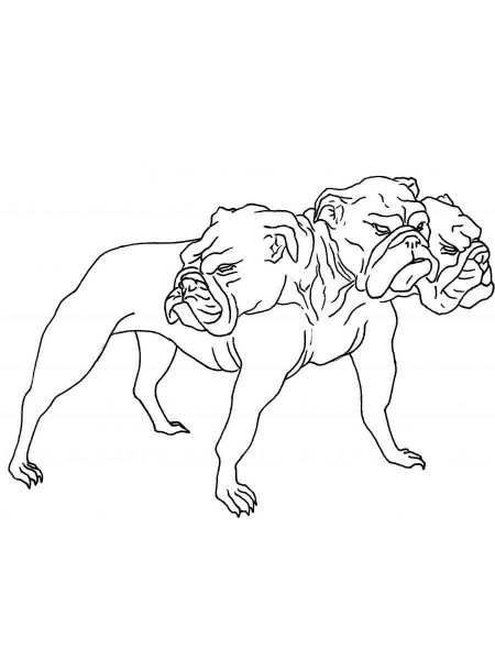 Cerberus coloring pages