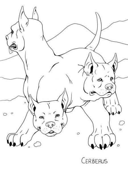 Cerberus coloring pages