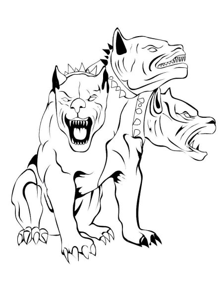 Cerberus coloring pages
