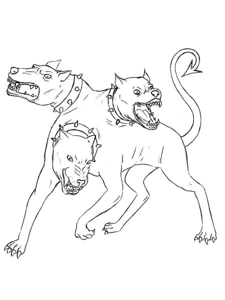 Cerberus coloring pages