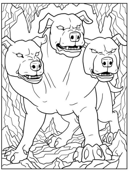 Cerberus coloring pages