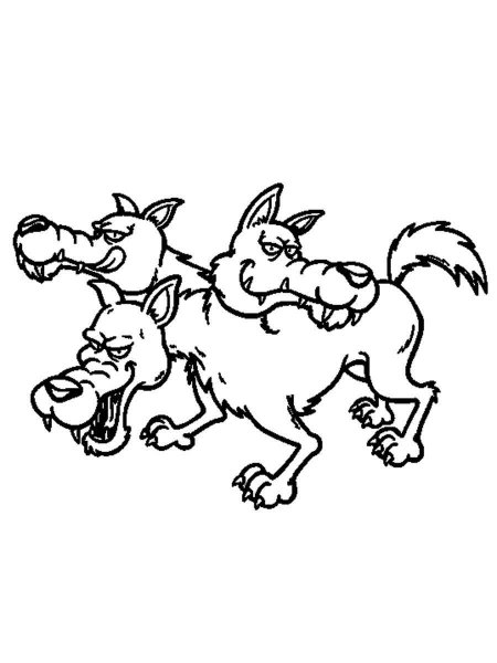 Cerberus coloring pages