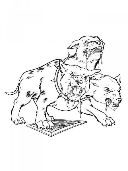 Cerberus coloring pages