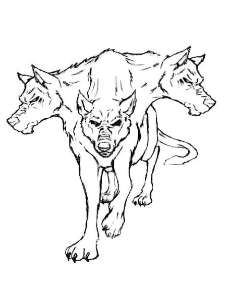 Cerberus coloring pages