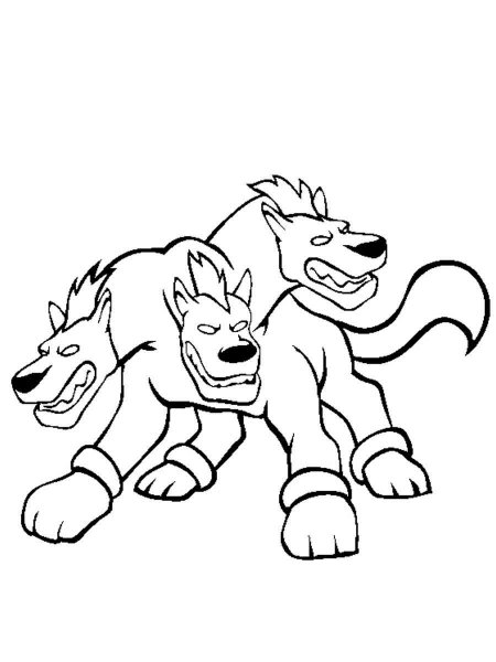 Cerberus coloring pages