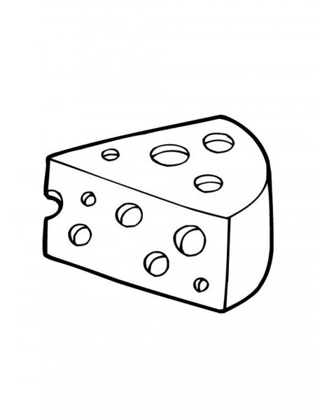 Cheese coloring pages