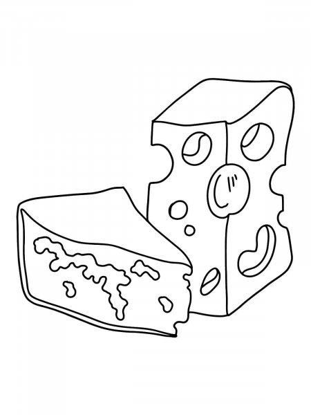 Cheese coloring pages