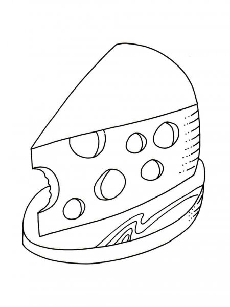 Cheese coloring pages