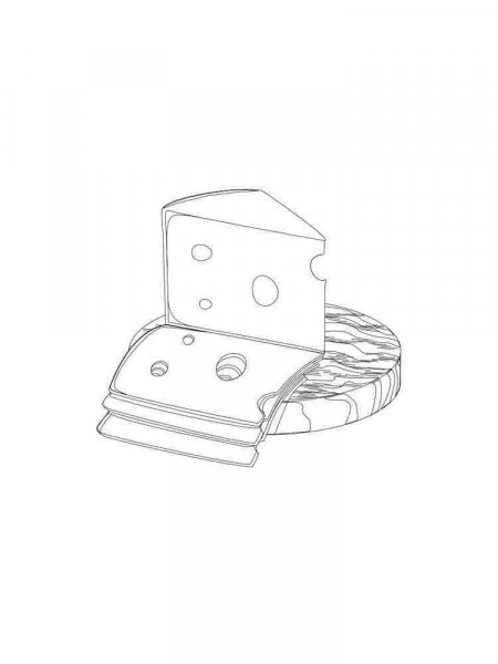 Cheese coloring pages