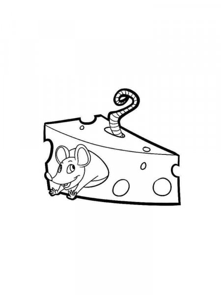Cheese coloring pages