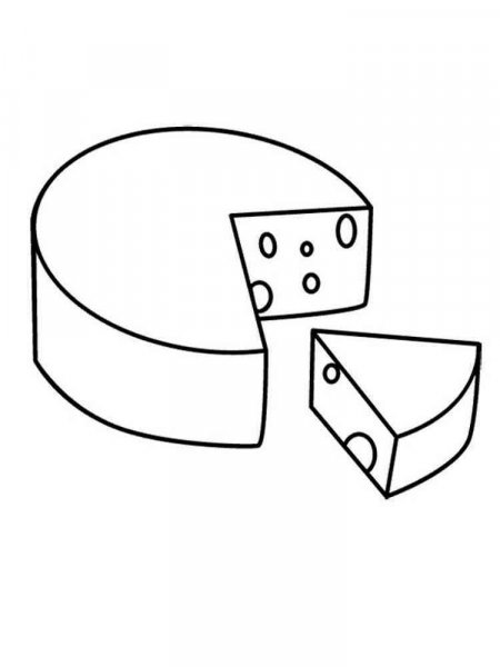 Cheese coloring pages