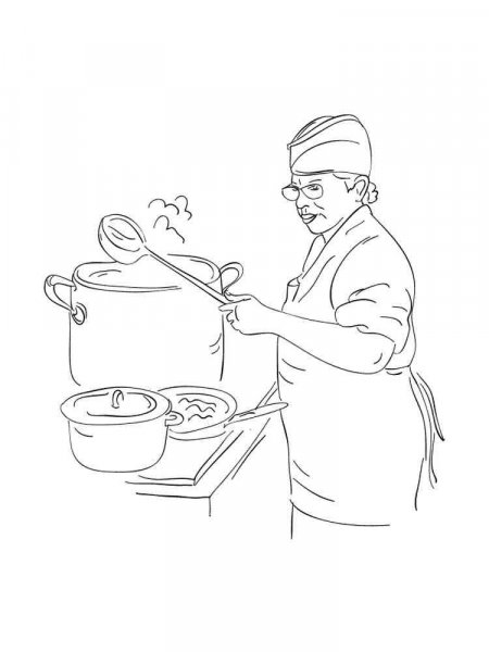 Chief cook coloring pages
